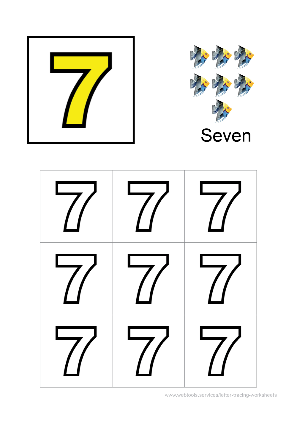 Webtools Number 7 Tracing Sheet 0001