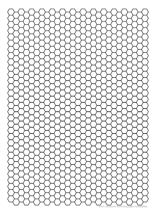 Webtools 1 3 Inch Hexagonal Graph Paper