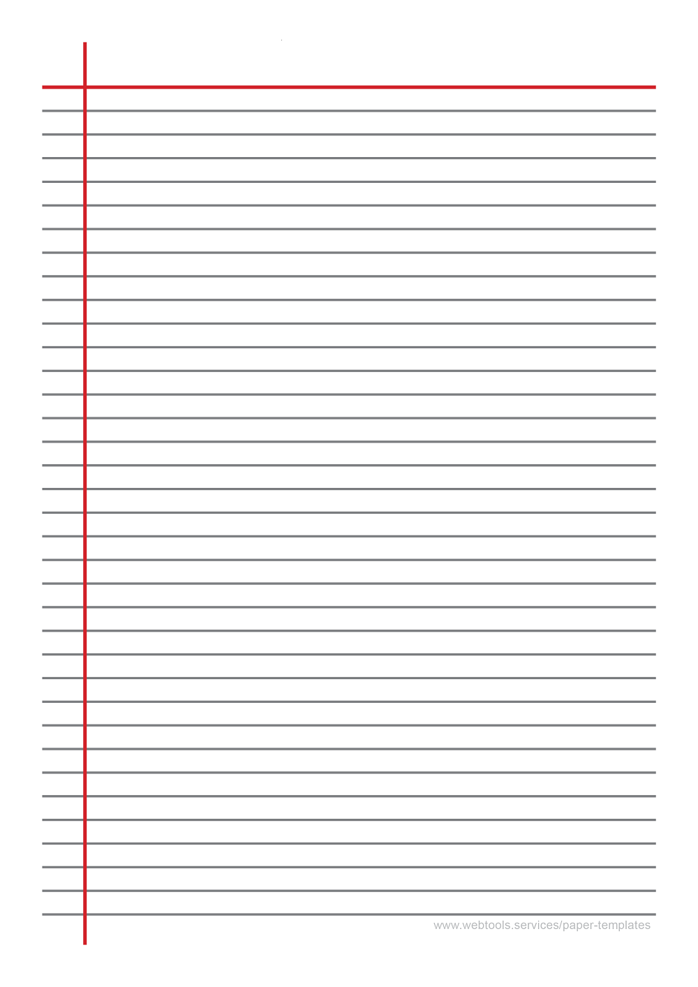 Ruled Paper Template Word